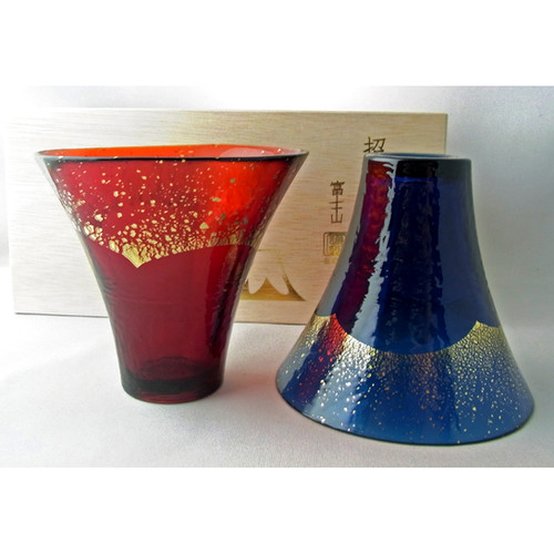 Edo Glass Mt. Fuji Beer Glass 2pcs | reestyle