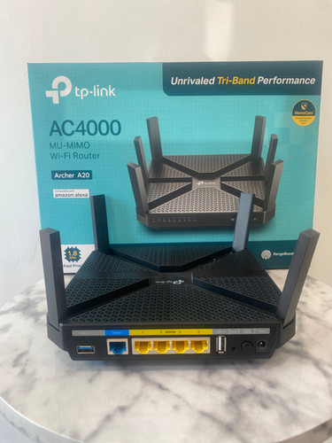 TP-Link AC4000 Tri-Band WiFi Router (Archer A20) -MU-MIMO, VPN Server ...