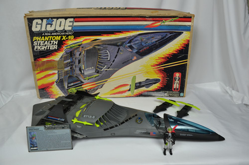 VINTAGE 1988 HASBRO GI JOE PHANTOM X-19 STEALTH FIGHTER VEHICLE WITH ...