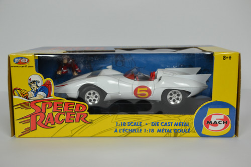 2007 ERTL SPEED RACER 1:18 SCALE MACH 5 TOY VEHICLE WITH CHIM CHIM ...