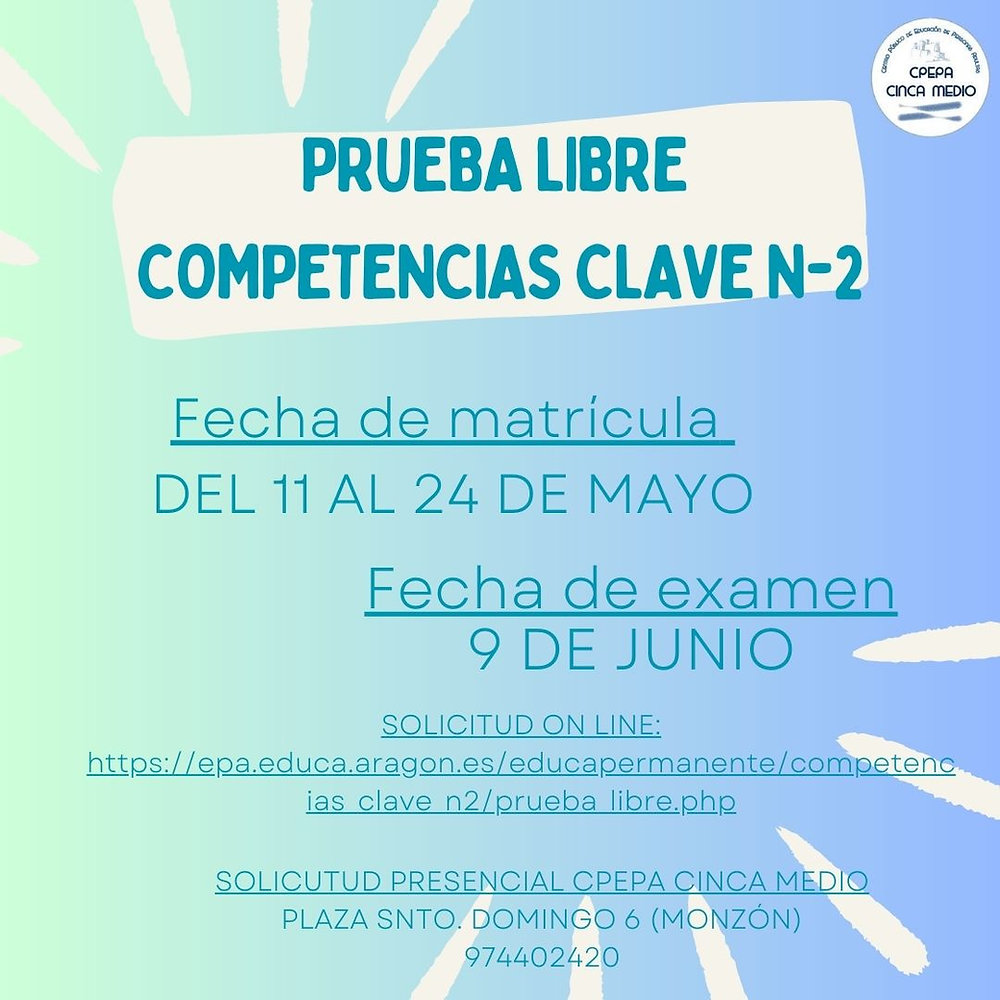 PRUEBAS LIBRES DE COMPETENCIAS CLAVE N-2