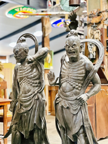Magnificent Bronze Nio Temple Guardians - 150cm Zen Buddhism Sculptures ...