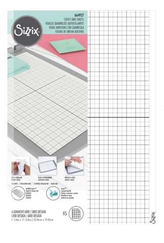 Sizzix Sticky Grid Sheets 8.25 x 11.75 inch - 5 pack | Twilight Crafts