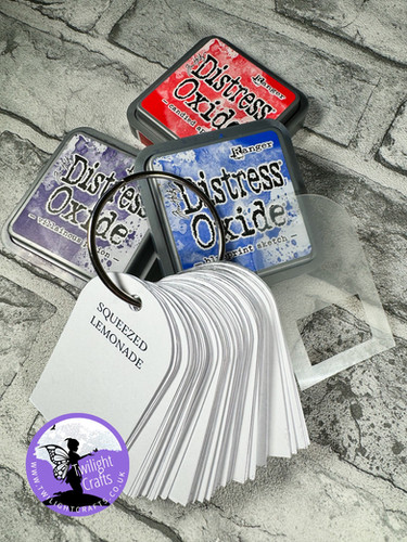 Twilight Set of 73 Colour Swatch Tags for Distress Inks or Oxides ...