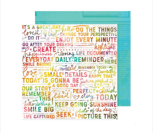 Vicki Boutin Bold + Bright Daily Reminder 12 x 12 Paper | Twilight Crafts