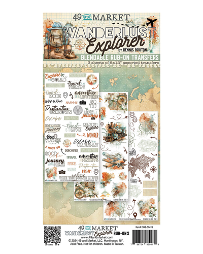 49 and Market Wanderlust Explorer Blendable Rub On Transfers | Twilight ...