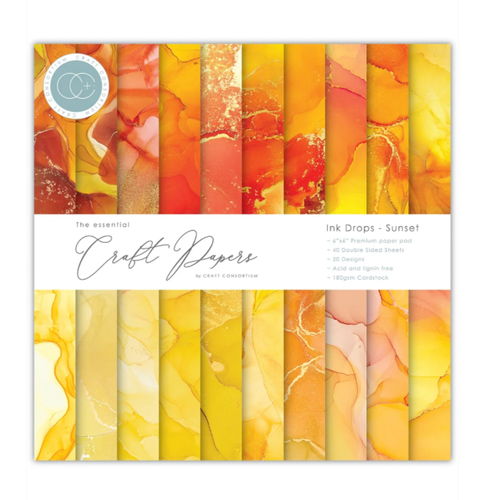 Craft Consortium Ink Drops Sunset 6x6 Pad | Twilight Crafts