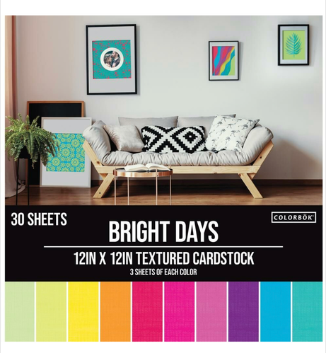 Colorbok Bright Days Textured Cardstock 30 Sheets | Twilight Crafts