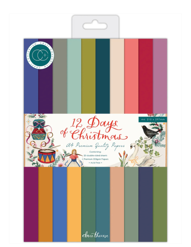 Craft Consortium A4 12 Days of Christmas 20 Sheets | Twilight Crafts