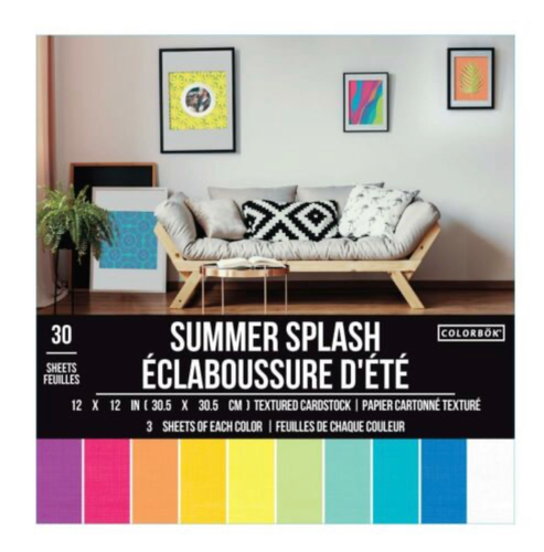 Colorbok Summer Splash Textured Cardstock 30 Sheets | Twilight Crafts