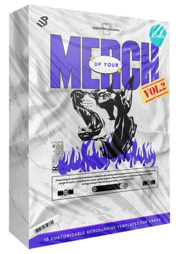 Canva merchandise t-shirt templates for music artists