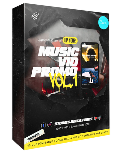 Up Your Music Vid Promo VOL.1 | Canva Promo Templates | Upperside