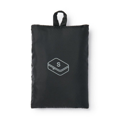 Polyester Gusset Case Black | MUJI Philippines
