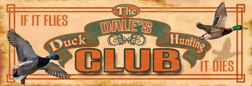 Custom Duck Hunting Club Sign | tinsignshoppe
