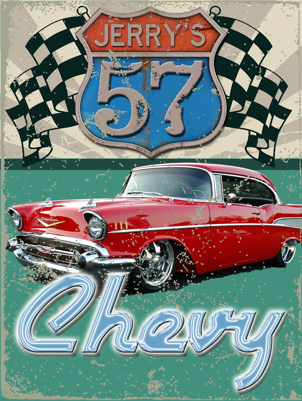 Custom Car Tin Sign - AA.BKG.07 | tinsignshoppe