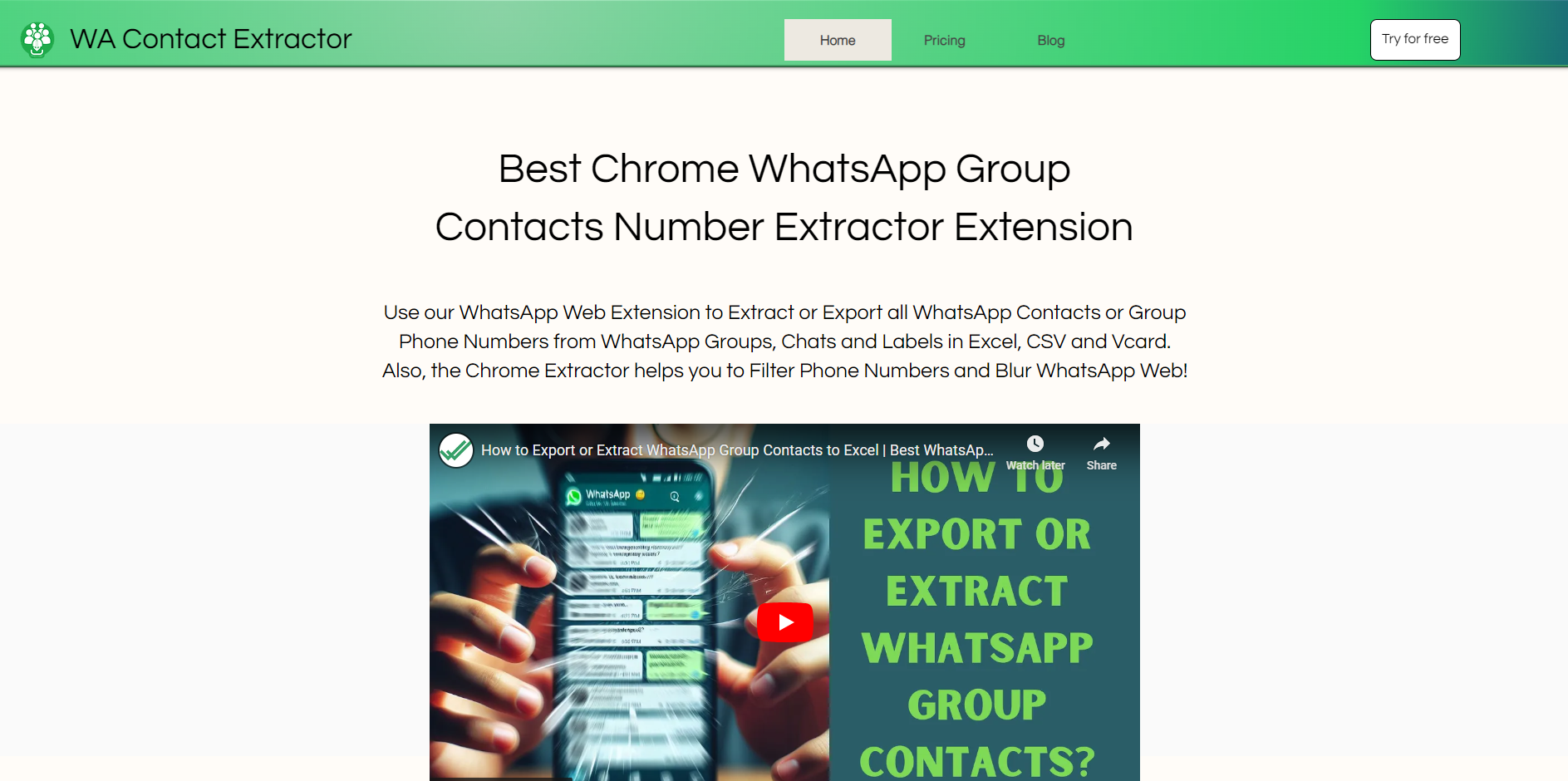 Best Chrome WhatsApp Group Contacts Number Extractor Extension ...