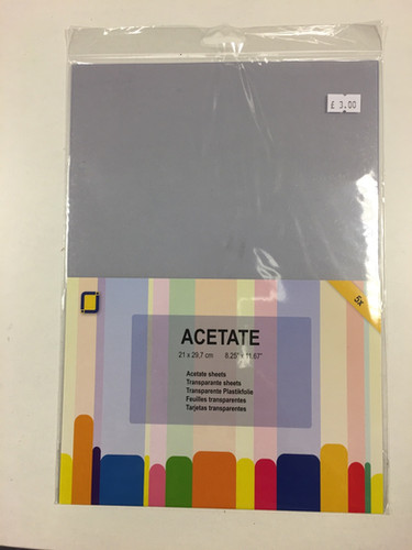 ACETATE SHEETS THICK (5 sheets) | Dragons paper craft