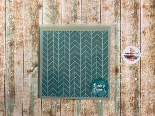 FUNKY FOSSIL STENCIL - HERRINGBONE | Dragons paper craft
