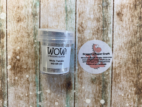WOW EMBOSSING POWDER - WHITE TWINKLE -15ml | Dragons paper craft
