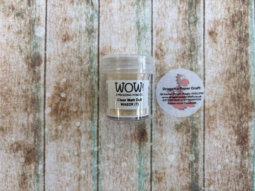 WOW EMBOSSING POWDER - CLEAR MATT DULL -15ml | Dragons paper craft