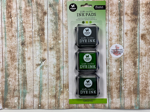 STUDIO LIGHT ESSENTIALS -WATER REACTIVE INK PADS - GREENS - 3 PAC ...