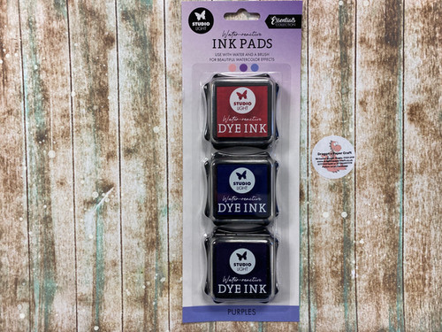 STUDIO LIGHT ESSENTIALS -WATER REACTIVE INK PADS - PURPLES - 3 PAC ...