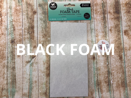 STUDIO LIGHT ESSENTIALS - FOAM TAPE STRIPS - BLACK - 3mm x 200mm x 1 ...