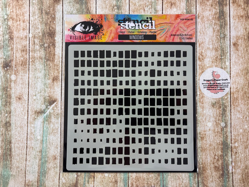 VISIBLE IMAGE STENCIL - WINDOWS - 15cm x 15cm | Dragons paper craft