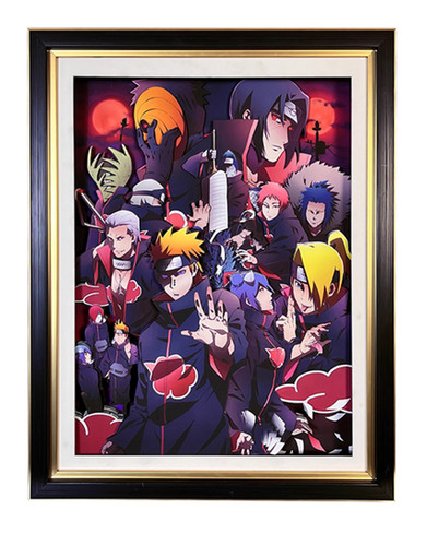 Naruto Picture Frame Handmade Multilayer 3D Paper Craft Art Decorative ...