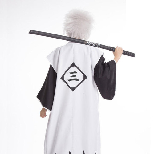 Bleach Captain Division Short Sleeve Cloak Unisex Long Cape Cosplay ...