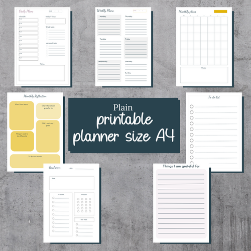 Plain Printable Planner | Kellyannprintables