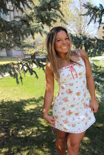 Lily Floral Print Mini Dress - Pink | Thefix