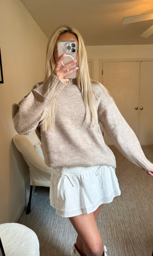 Madelyn Bow Mini Skirt – White | Thefix