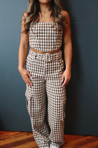 Cargo long plaid pants | Thefix