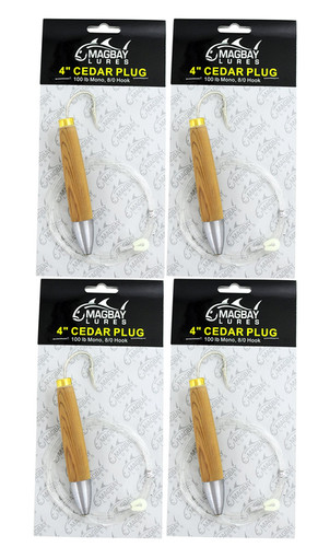 MagBay Lures 4" Custom Cedar Plugs Rigged and Ready | SIGONNA PULSE