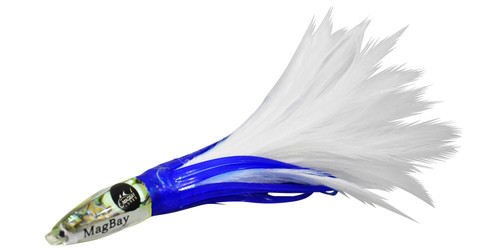 MagBay Premier 6" Tuna Feather Lures - Trolling Feathers (Blue White ...