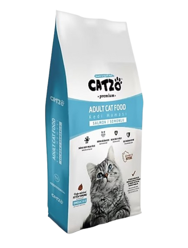 Catzo Premium Somonlu Yetişkin Kedi Maması 1kg | PetShopTR.net
