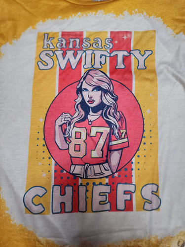 Gold Chiefs Swifty t shirt | Rockstar Glam House
