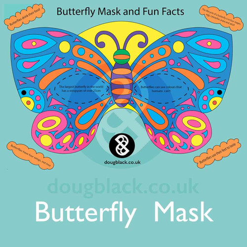 Butterfly Half Mask Printable Template | dougblack.co.uk