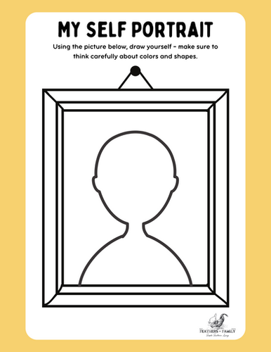 My Self Portrait Worksheet Printable | Ahava Always