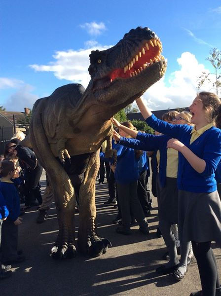 T Rex Dinosaur in School