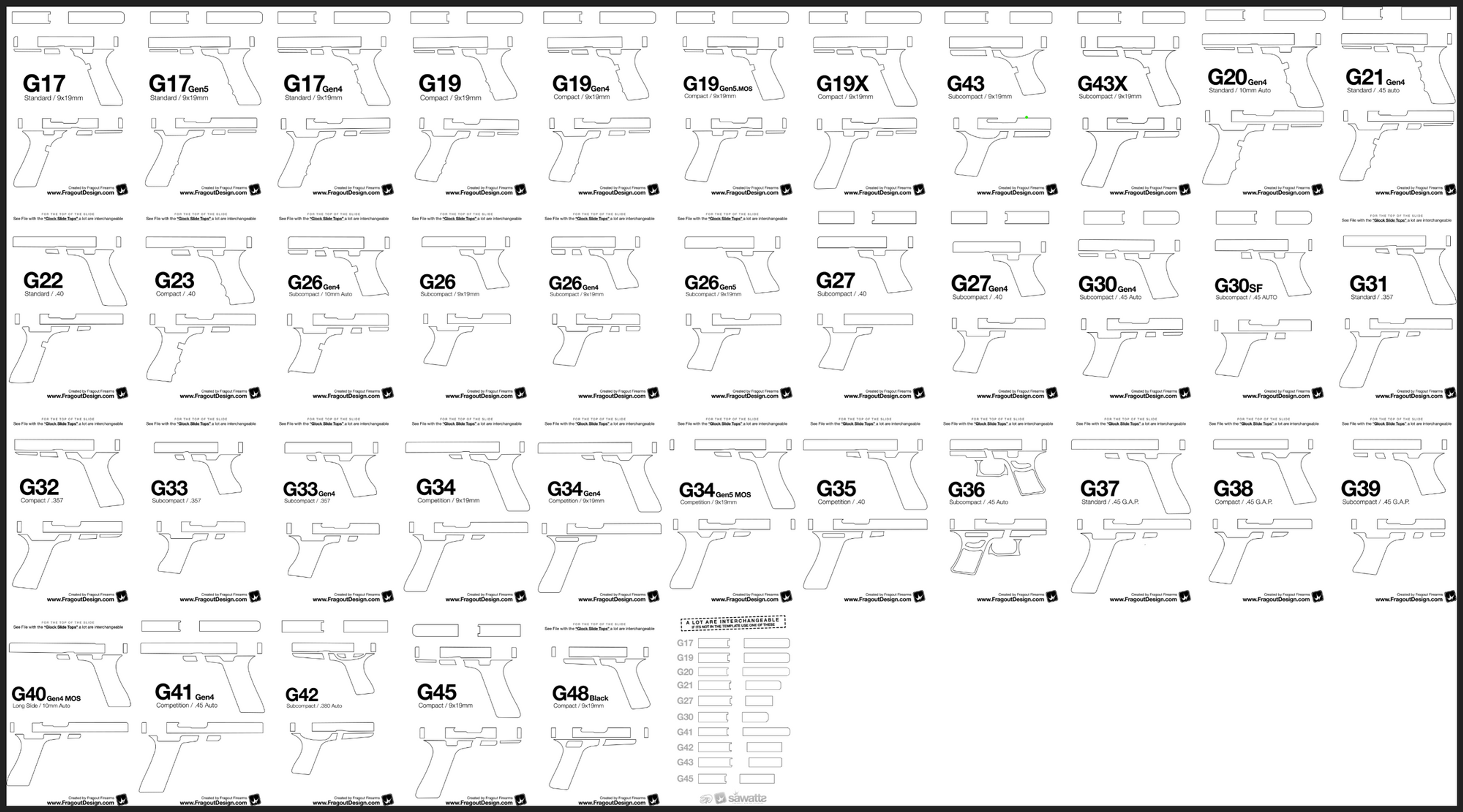 GLOCK Templates - 38 Vector Models | website