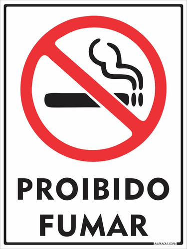 PLACA SINALETICA PROIBIDO FUMAR | Bricomat