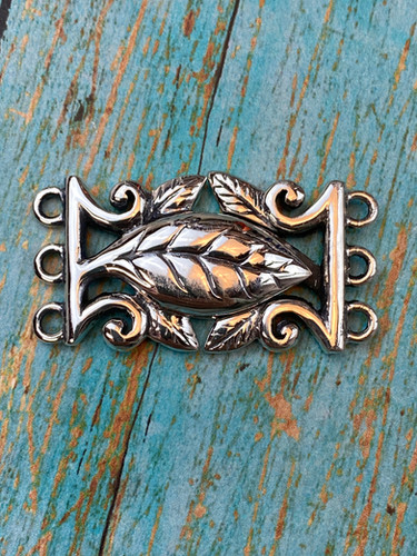 Sterling Silver 3 Strand Magnetic Leaf Clasp | Jill MacKay Website