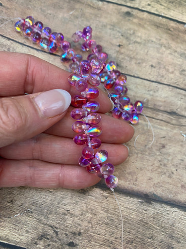 6x9mm Rose Celestial Drops | Jill MacKay Website