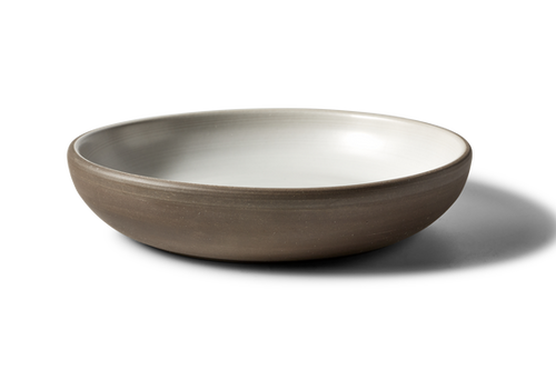 22cm Coupe Chef Bowl - White Matte Dark Clay | Sofia Ceramics