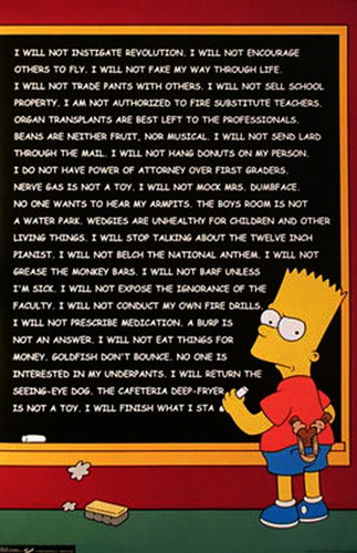 The Simpsons Chalk Board | The Experience