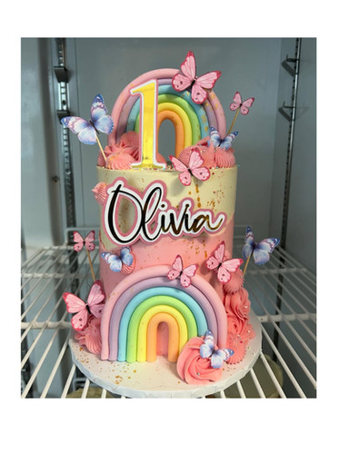 Butterfly Rainbow Generic Birthday Cake | Boescakes NEW Copy