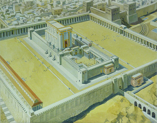 Bird's Eye View of the Second Temple laminated poster | The Temple ...