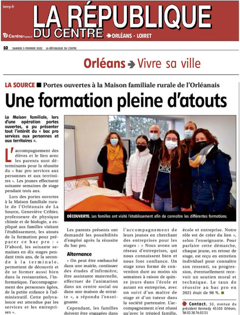 On parle de nous | mfr-orleanais